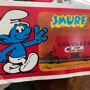 1981 Smurf Choo Choo Train IOB - Etsy