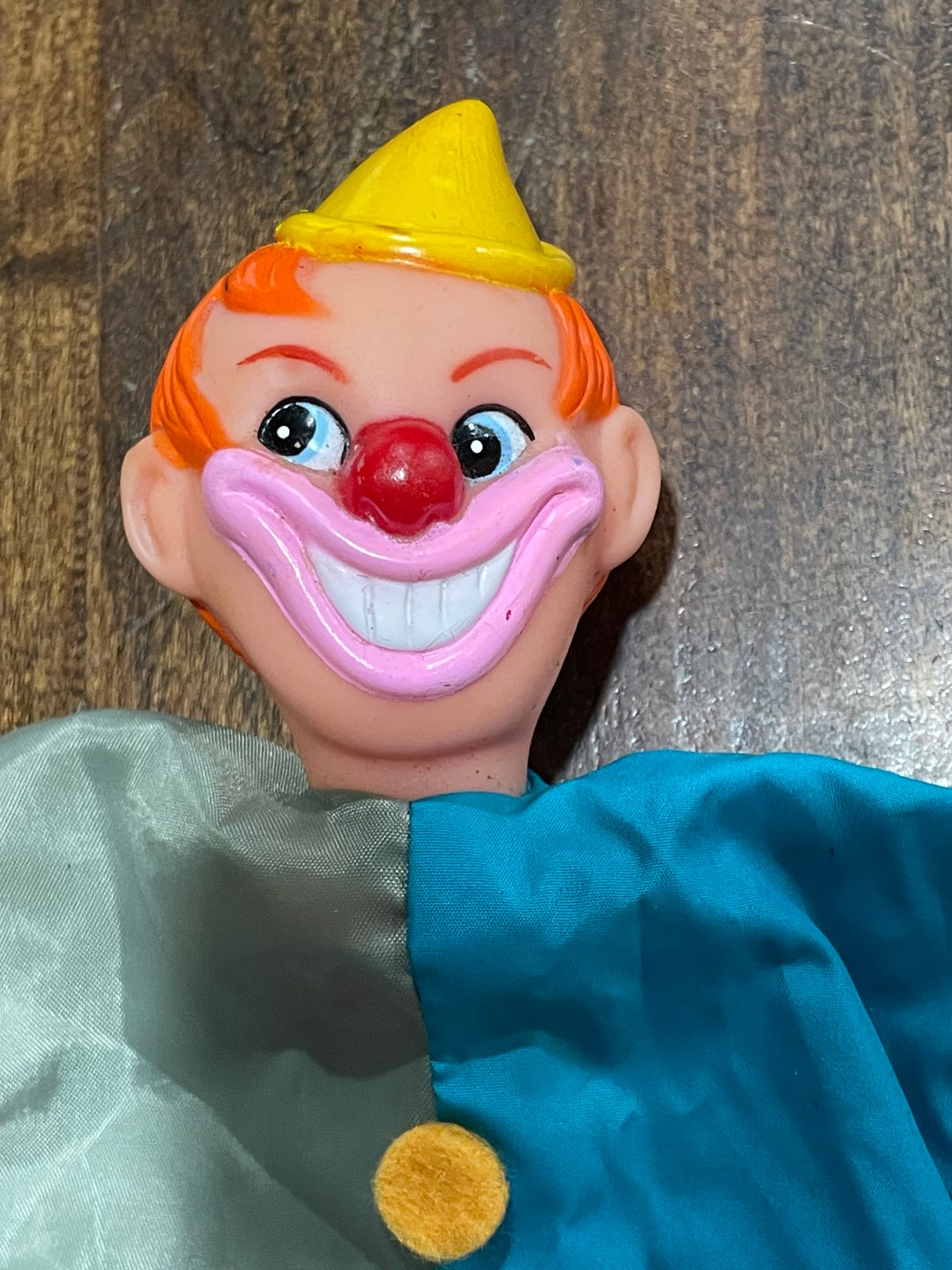 1950's Rubber Head Cloth Body Clown Hand Finger Puppet - Etsy