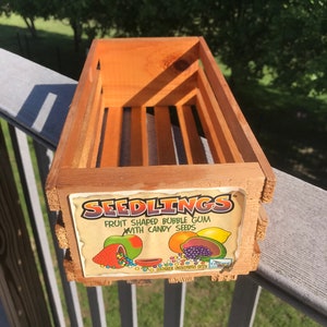 Vintage Wood Seedlings Fruit Shaped Bubble Gum Candy Crates Advertising ...