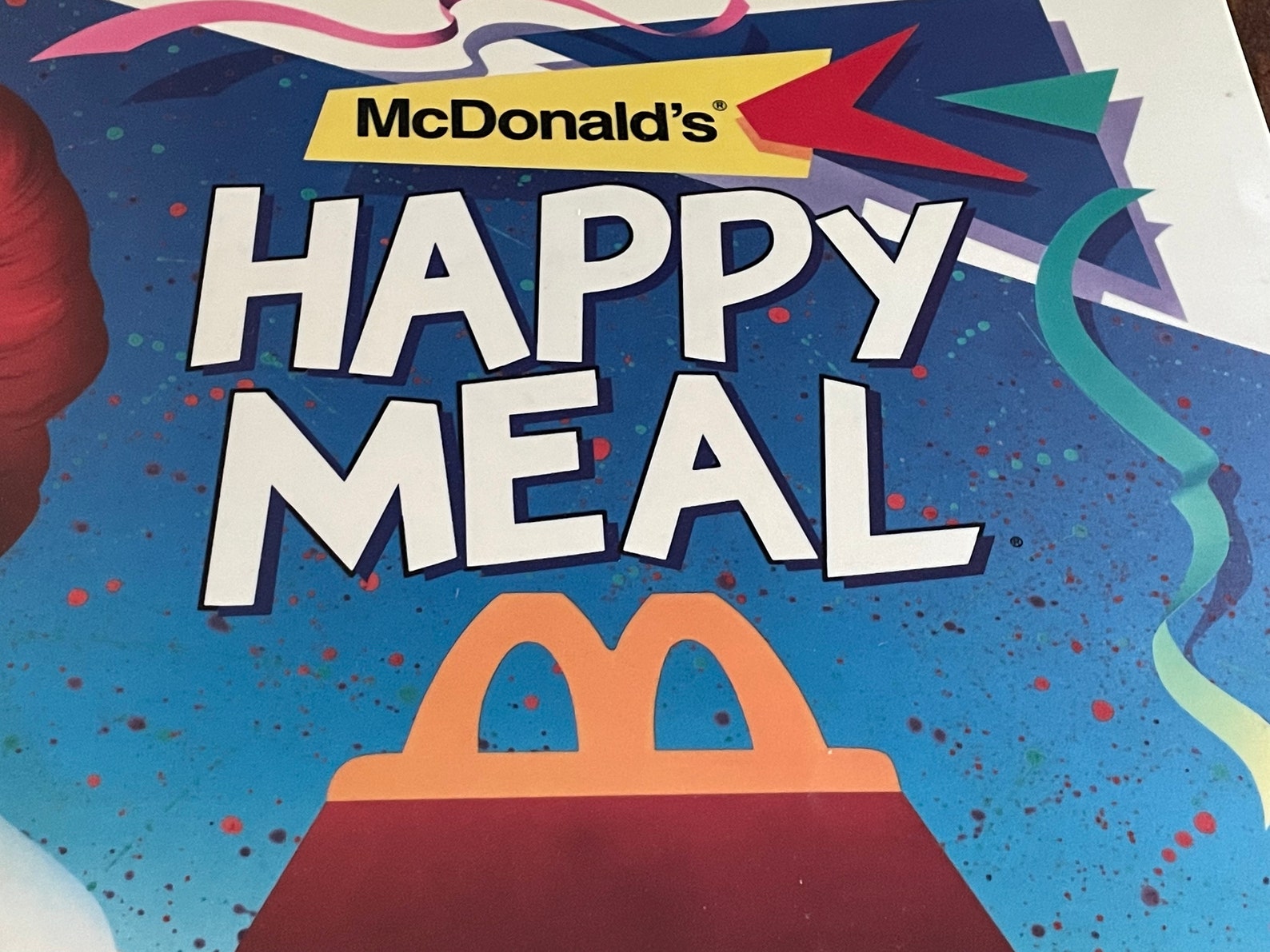 1989 Very Rare Mcdonalds Happy Meal A Smile in Every Box Translite ...