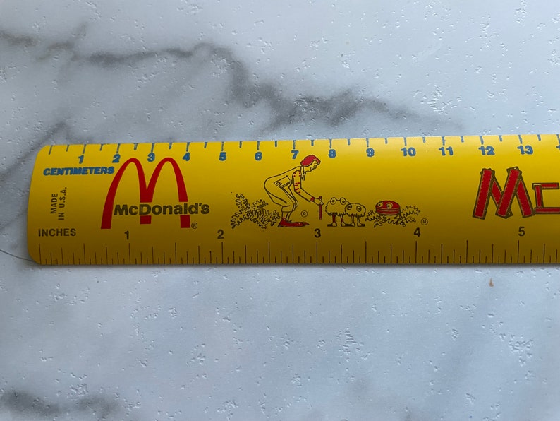 1970's Mcdonalds Mcmetrics Tin Ruler new Old Stock - Etsy