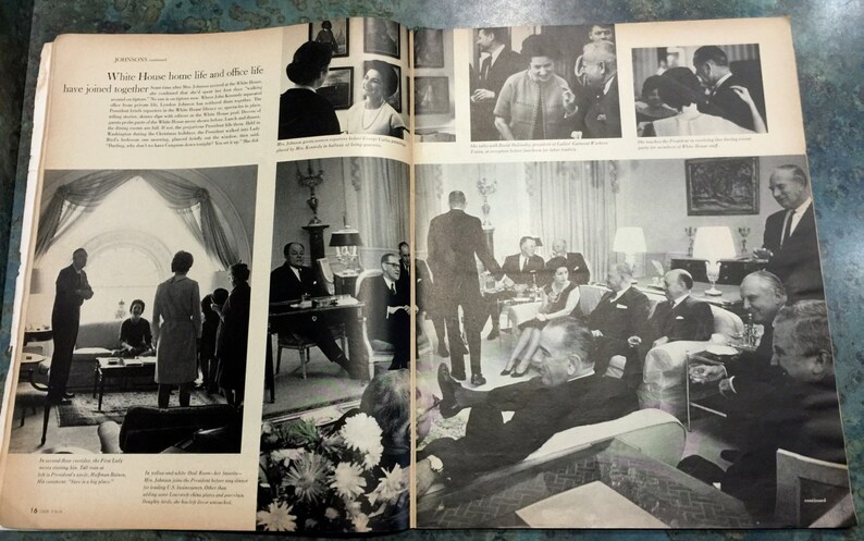 March 10th 1964 Look Magazine the Johnsons in the White - Etsy