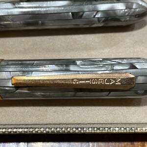 1940's Majestic Gray Tortoise Shell Pen Set Super Point New York in Box ...
