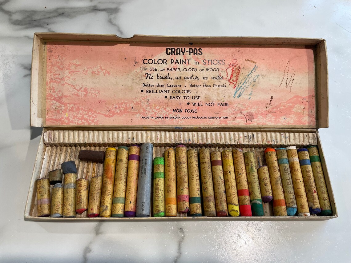1960's Sakura Cray-pas the Newest in Crayons Japan - Etsy