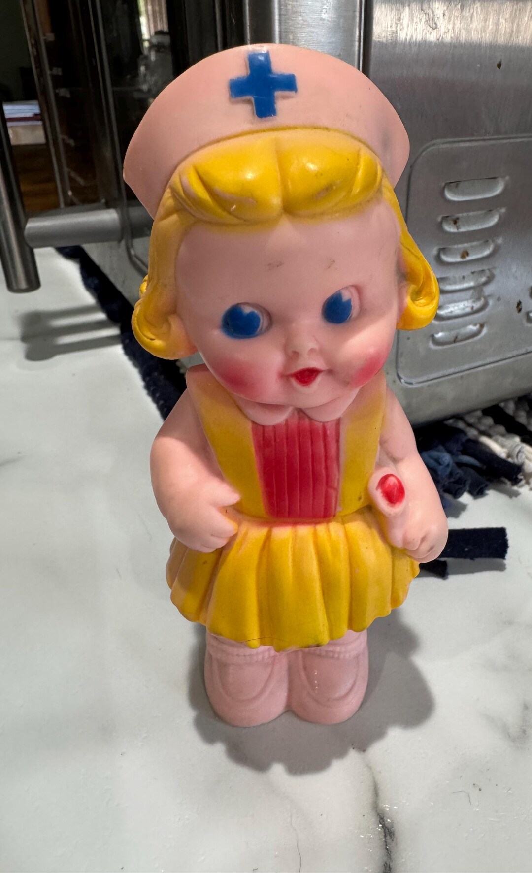 1960 Sun Rubber Company Squeaky Girl Nurse Doll - Etsy