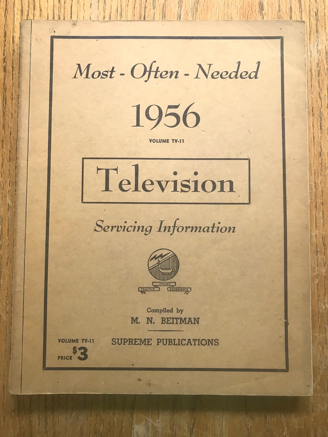 Vintage Early 1956 Television Servicing Repair Manual Supreme ...