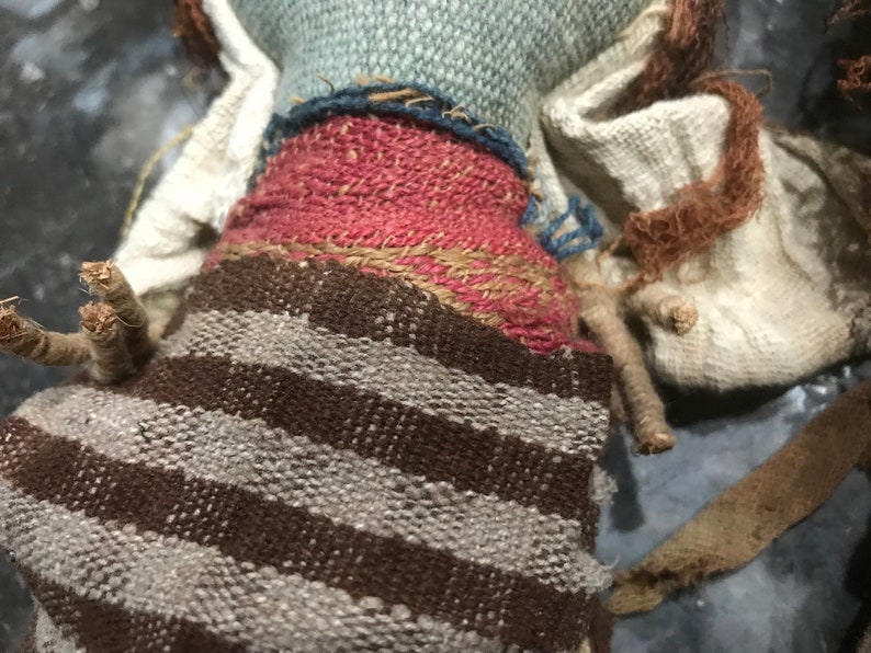 Antique Rare Lot of 2 Peru Inca Chancay Burial Dolls Ancient Textiles ...