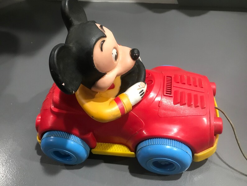 Vintage 1973 Mickey Pull Car Kohner Bros. Walt Disney | Etsy