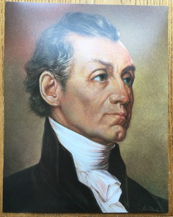 5th President James Monroe Color Portrait 11 X 14 Published in | Etsy