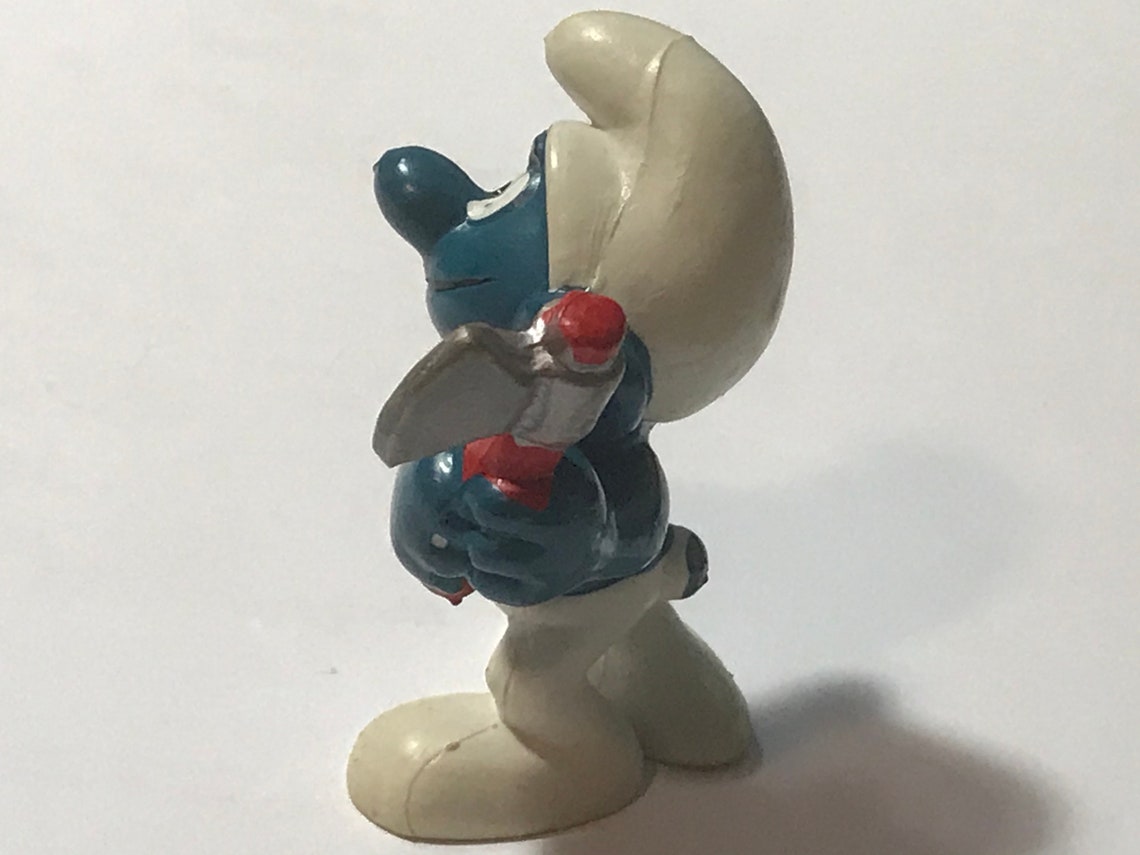 Smurf Woodcutter PVC Toy Figurine 1976 - Etsy