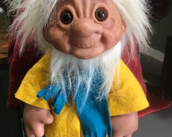 Vintage HTF 1977 Thomas Dam Grandpa Troll 14 Inches Toys & Games Dolls ...