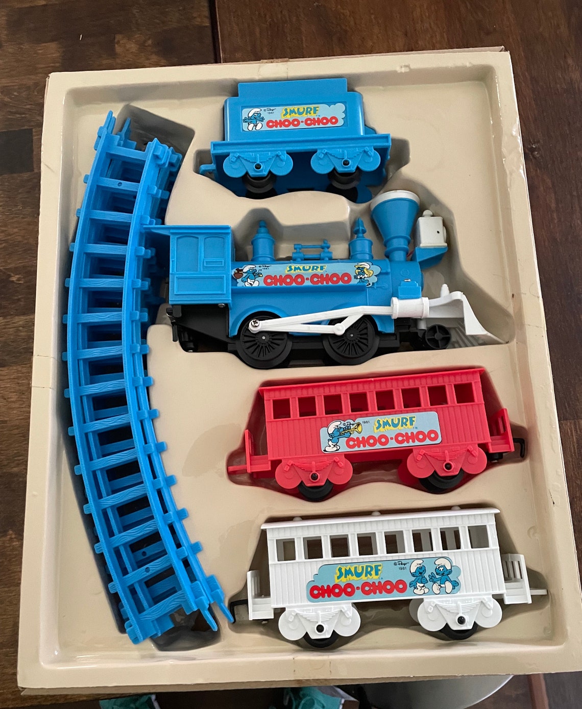 1981 Smurf Choo Choo Train IOB - Etsy