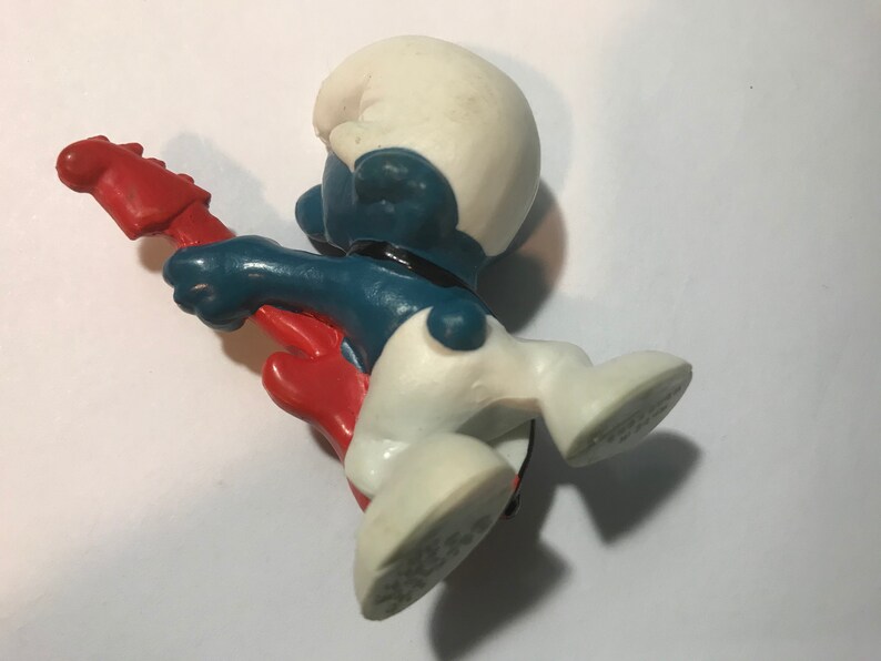 1977 Rock 'n Roll Smurf PVC Figure - Etsy