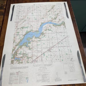 1955 Map of Mccordsville, Indiana and Geist Reservoir 22 X 29 Inches - Etsy
