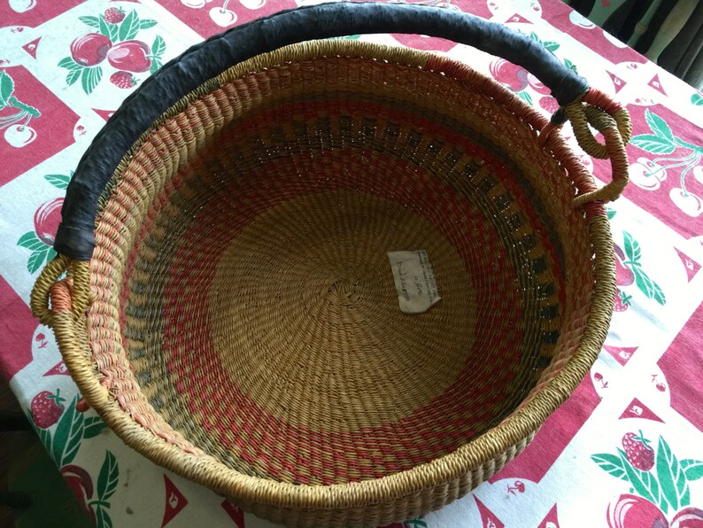 Vintage Handmade Large Blessing Basket Made in Ghana With - Etsy