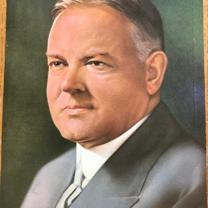 31st President Herbert Hoover Color Portrait 11 X 14 Published in 1972 ...