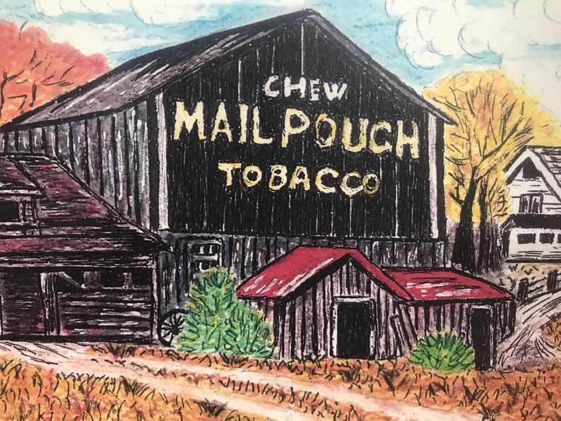Chew Mail Pouch Barn Watercolor Print 8 X 12 by Kathy Marrs Chandler - Etsy