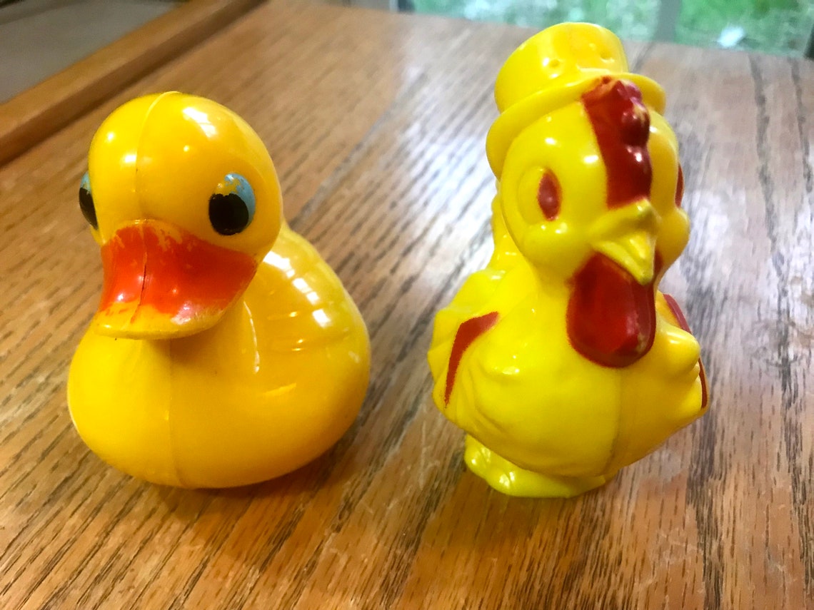 Qty of 2 Vintage Celluloid Duck and Chicken Rattle Toys - Etsy