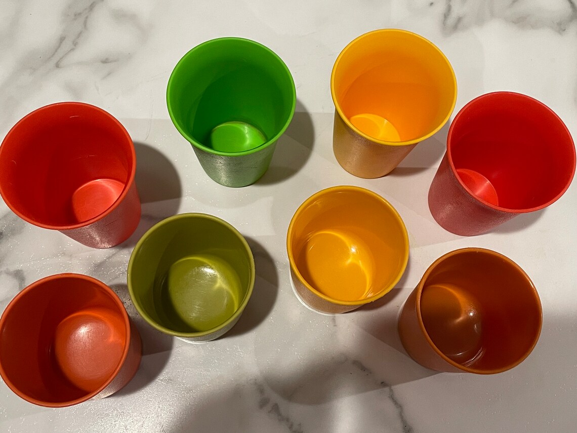 1970's Children's Tupperware Drinking Glasses Qty of 8 - Etsy