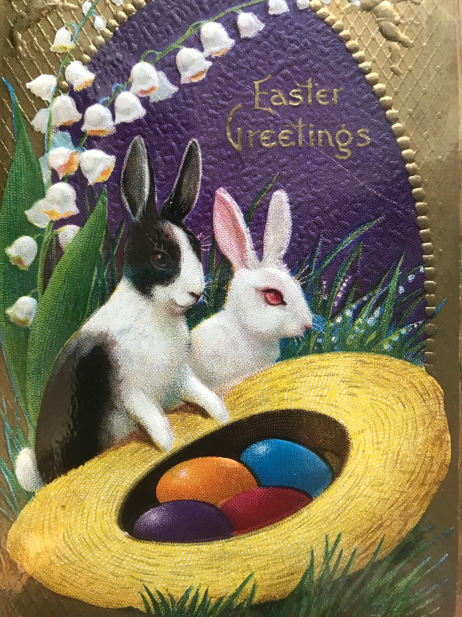 Vintage Early 1900's Easter Postcard Easter Bunnies and | Etsy