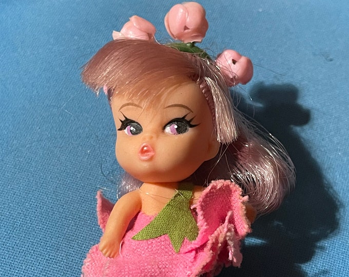 Rare 1960's Rose Flower Darling Doll by Hasbro Lavender Hair Pink Rose ...