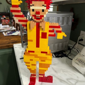 Rare HTF 1980's Mcdonalds Ronald Mcdonald 18 1/4 Inch Tall Lego Store ...