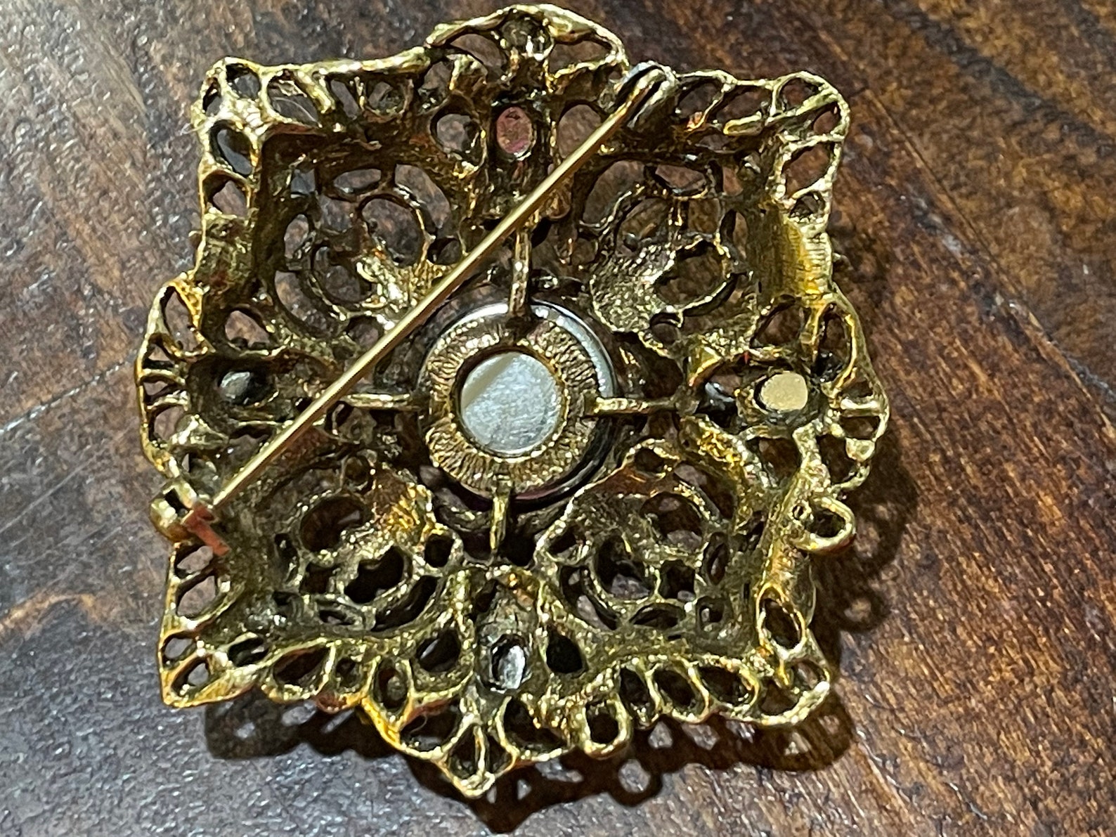 1950's Multi Color Stone Brooch | Etsy