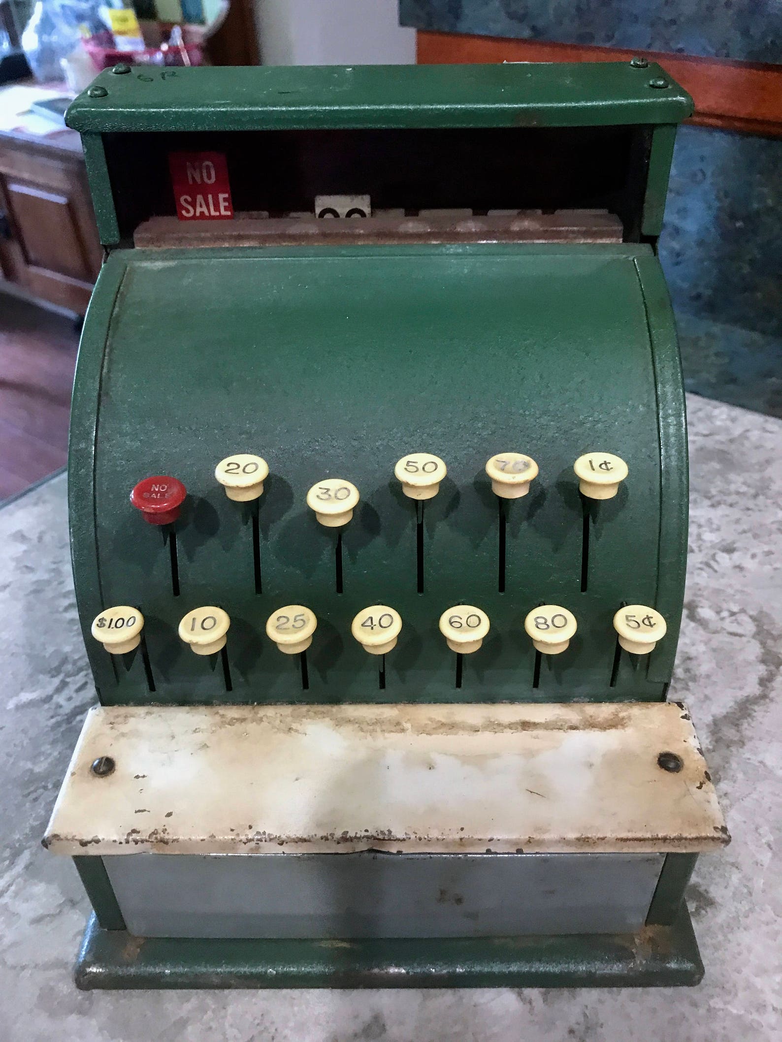 Vintage Toy Tin Cash Register 1950 Era | Etsy