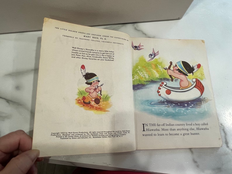 1953 Walt Disney Hiawatha Little Golden Book A 1st Edition - Etsy
