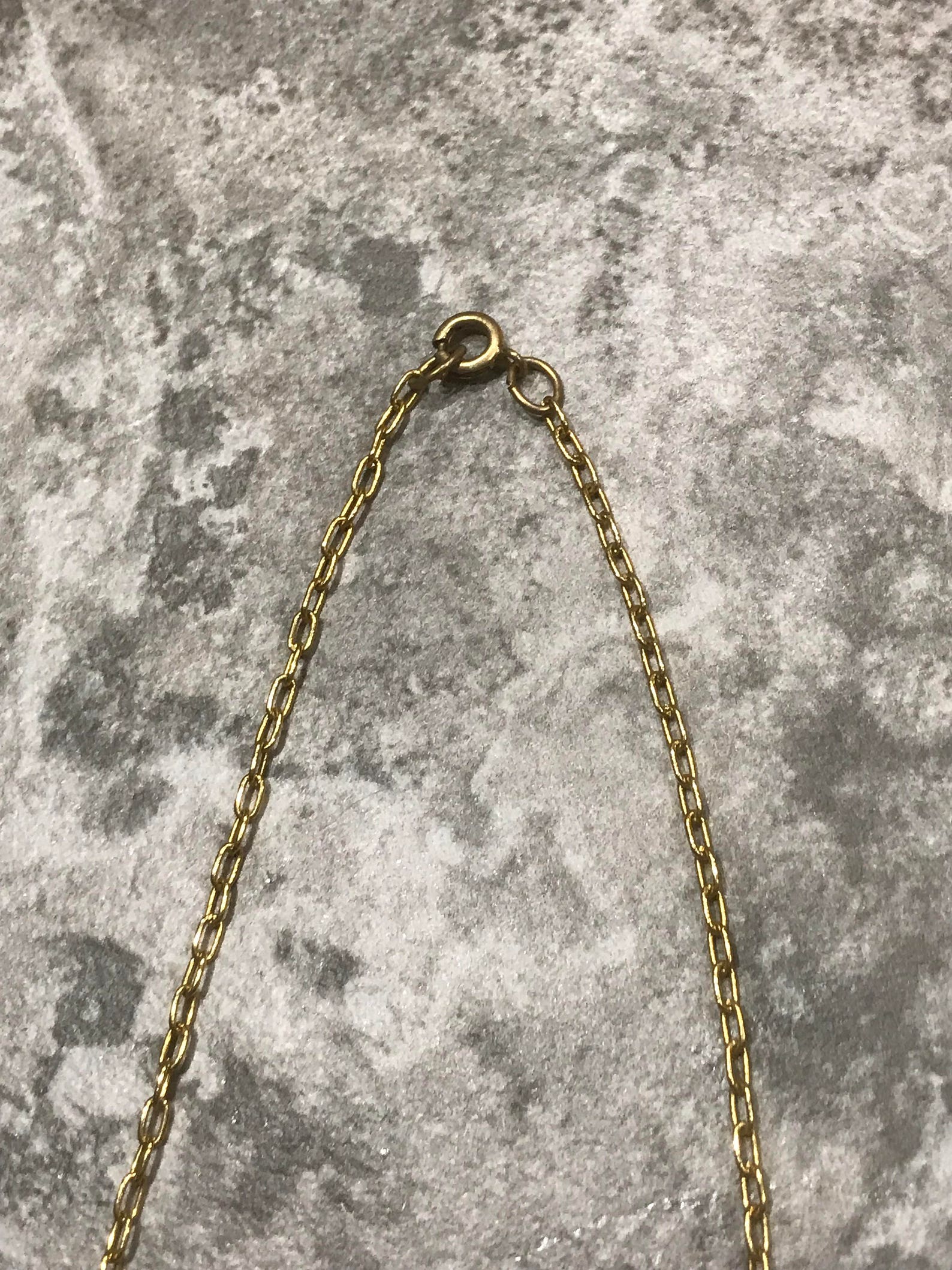 Vintage Red Stone Gold Chain Necklace - Etsy