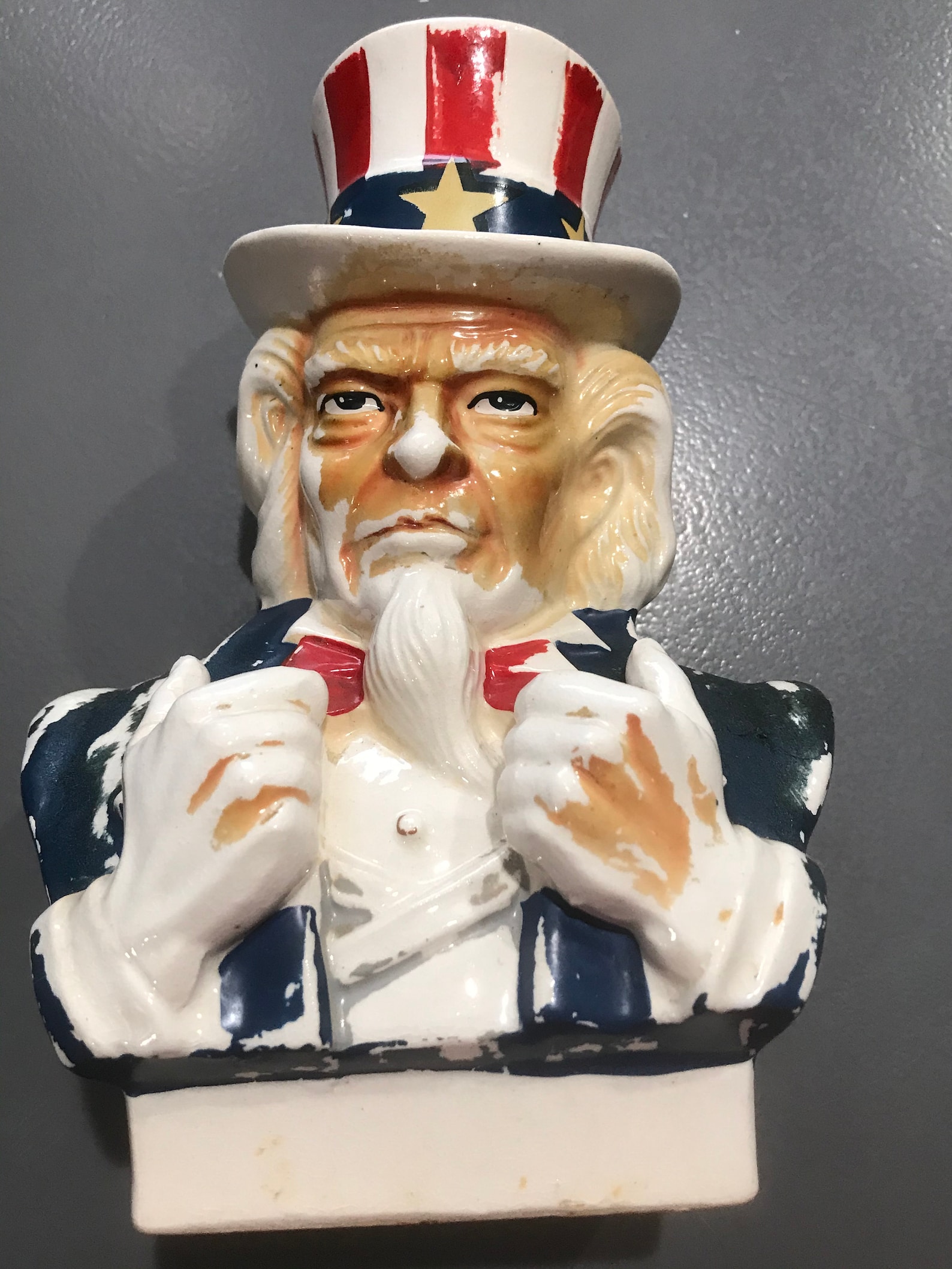 Vintage Uncle Sam Ceramic Bank - Etsy