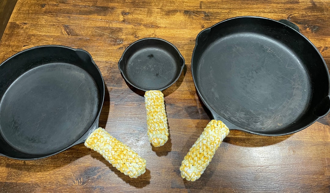 Hot Pad Handle Covers for Cast Iron Skillets Qty of 3 (yellow White ...