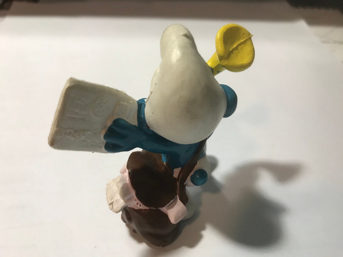 Smurf Mailman PVC Toy Figurine 1978 - Etsy