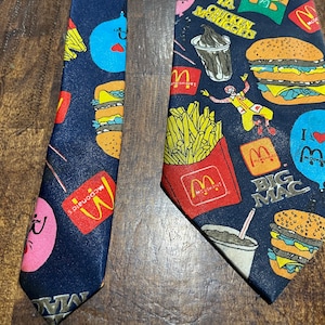 Vintage Unique Mcdonalds Necktie With French Fries Food and Drink - Etsy