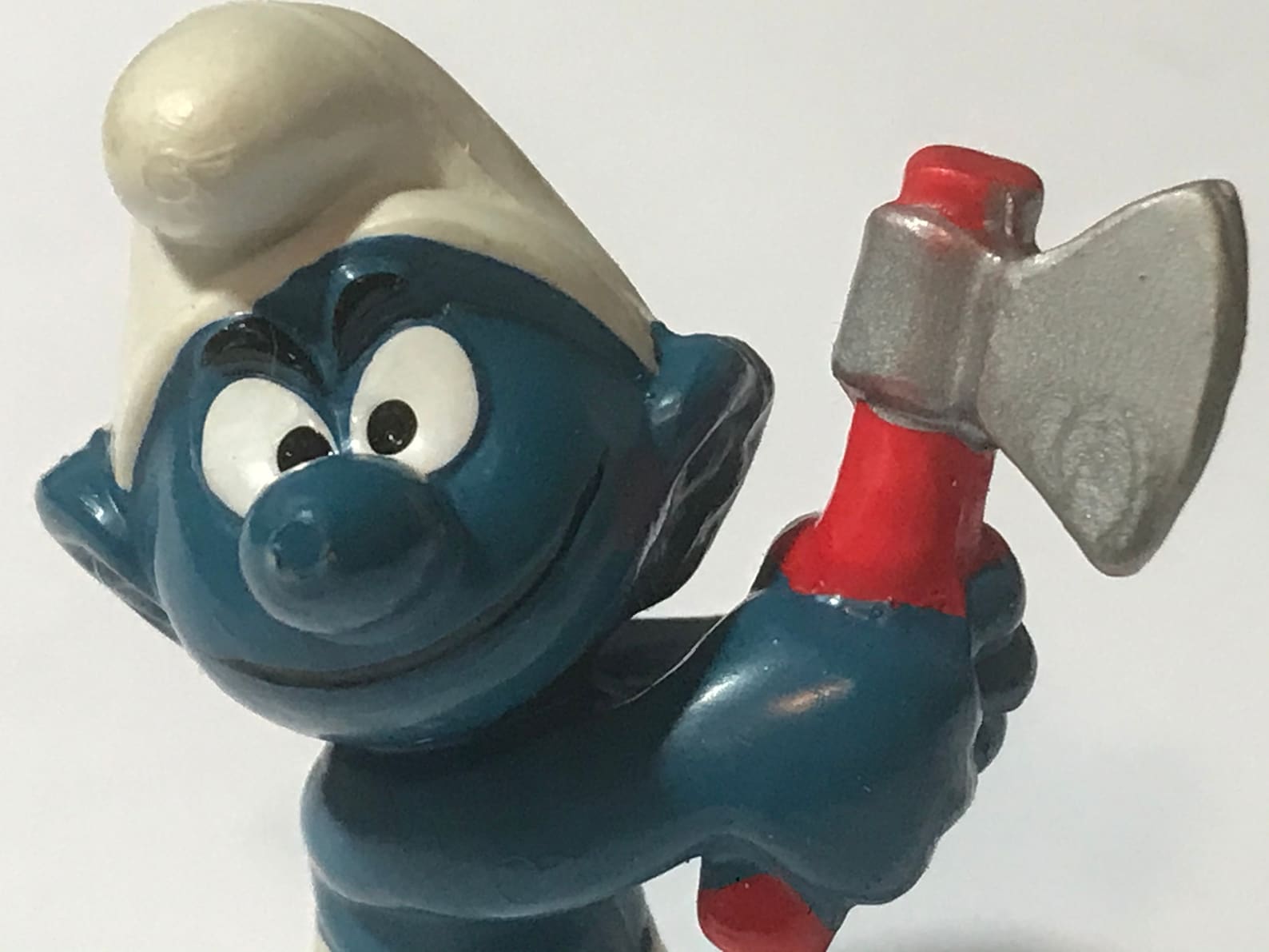 Smurf Woodcutter PVC Toy Figurine 1976 | Etsy