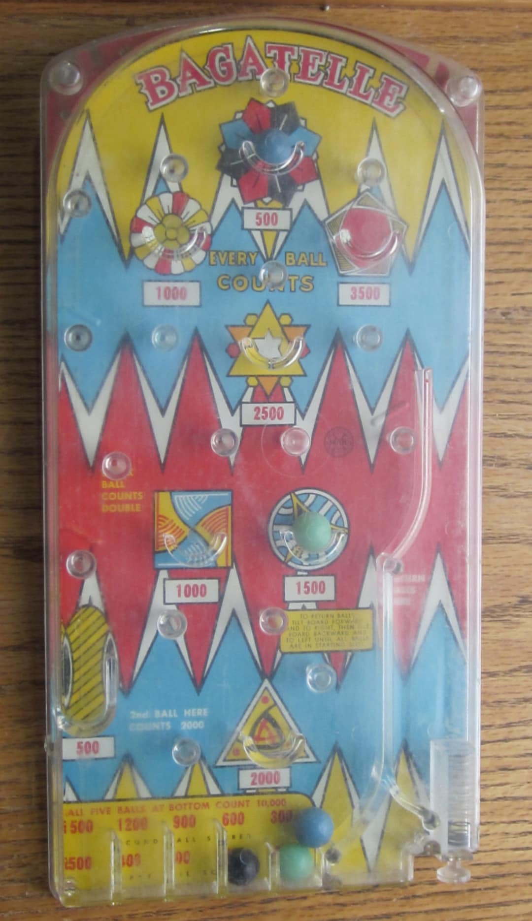 Marx Bagatelle Table Top Pinball Game 1950 Era - Etsy