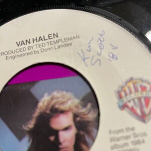 1984 Van Halen Original 45 RPM Record Panama and Drop Dead Legs Rare ...