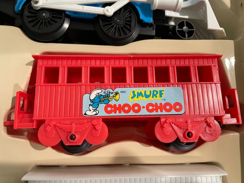 1981 Smurf Choo Choo Train IOB - Etsy