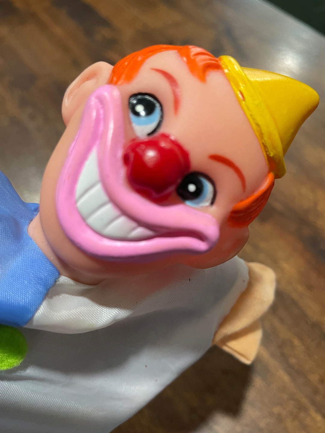 1950's Rubber Head Cloth Body Clown Hand Finger Puppet - Etsy