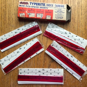 1953 Aico Typerite Index Tabbing for Typewriters ( Red Color ) - Etsy