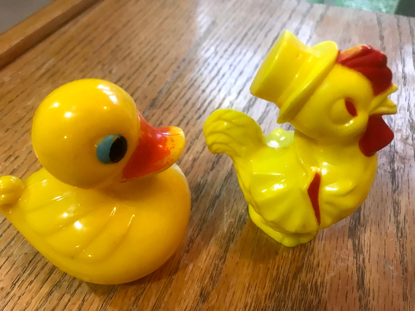 Qty of 2 Vintage Celluloid Duck and Chicken Rattle Toys - Etsy