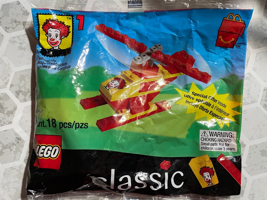 MIP 1999 Mcd Mcdonald's HAPPY Meal Toy LEGO 1 Ronald Helicopter 18 Pcs ...