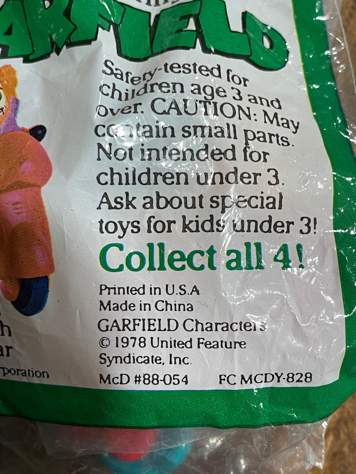 1988 Mcdonalds Garfield Motorcycle With Odie MIP | Etsy