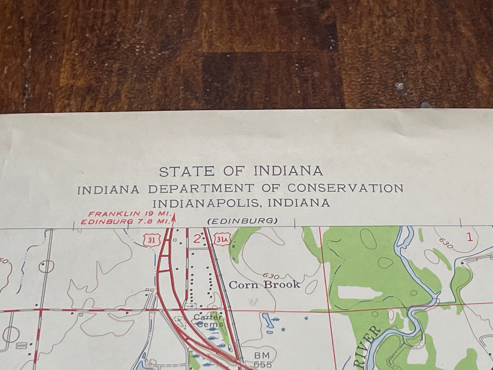 1958 Map of Columbus Indiana U S Geological Survey | Etsy