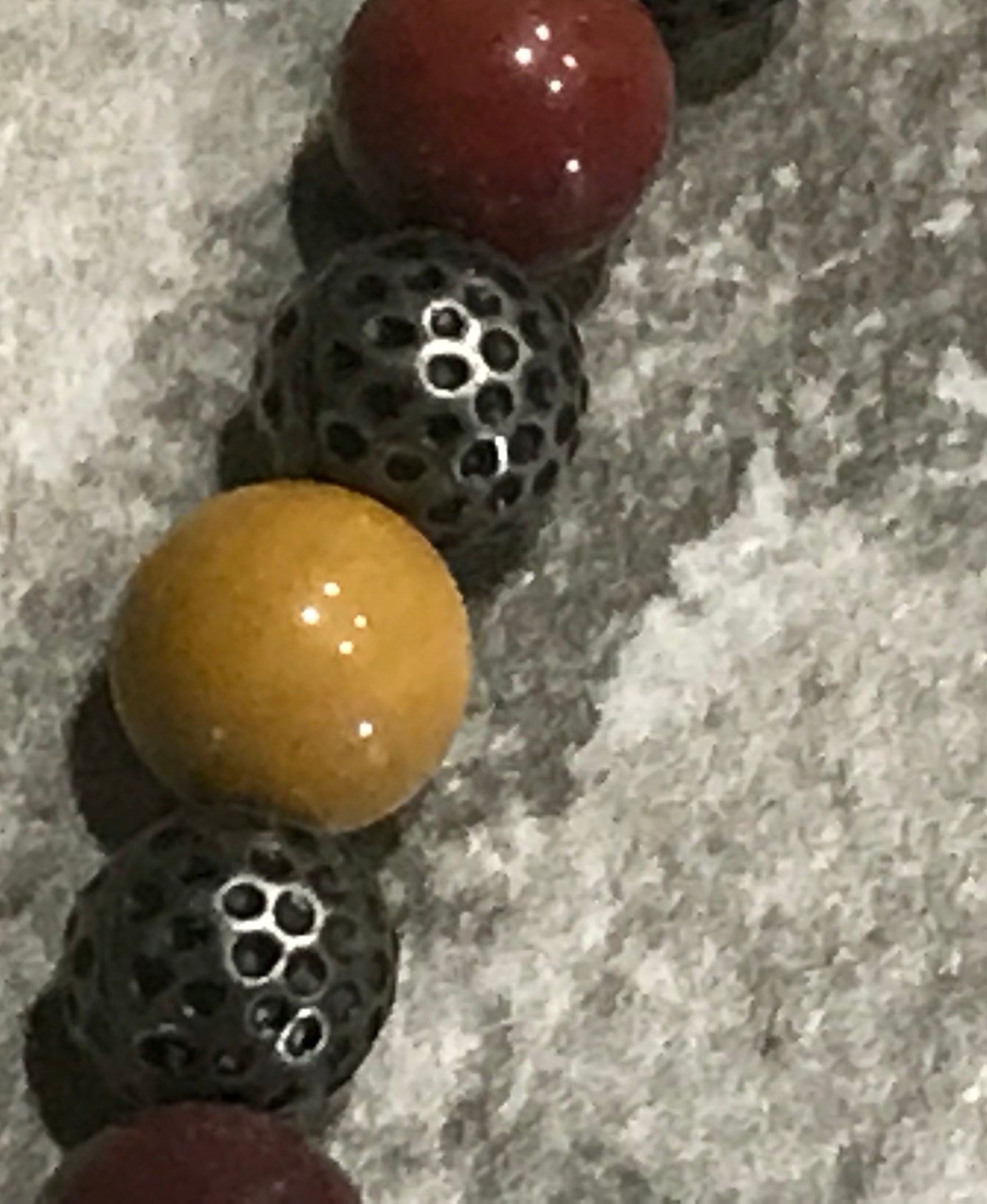 Vintage Marble Style Composite Round Flattened Stones and | Etsy