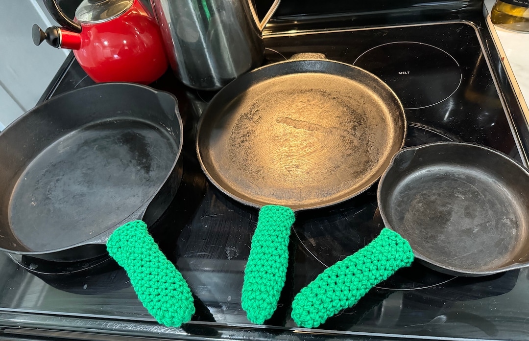 Hot Pad Handle Covers for Cast Iron Skillets Qty of 3 Green - Etsy