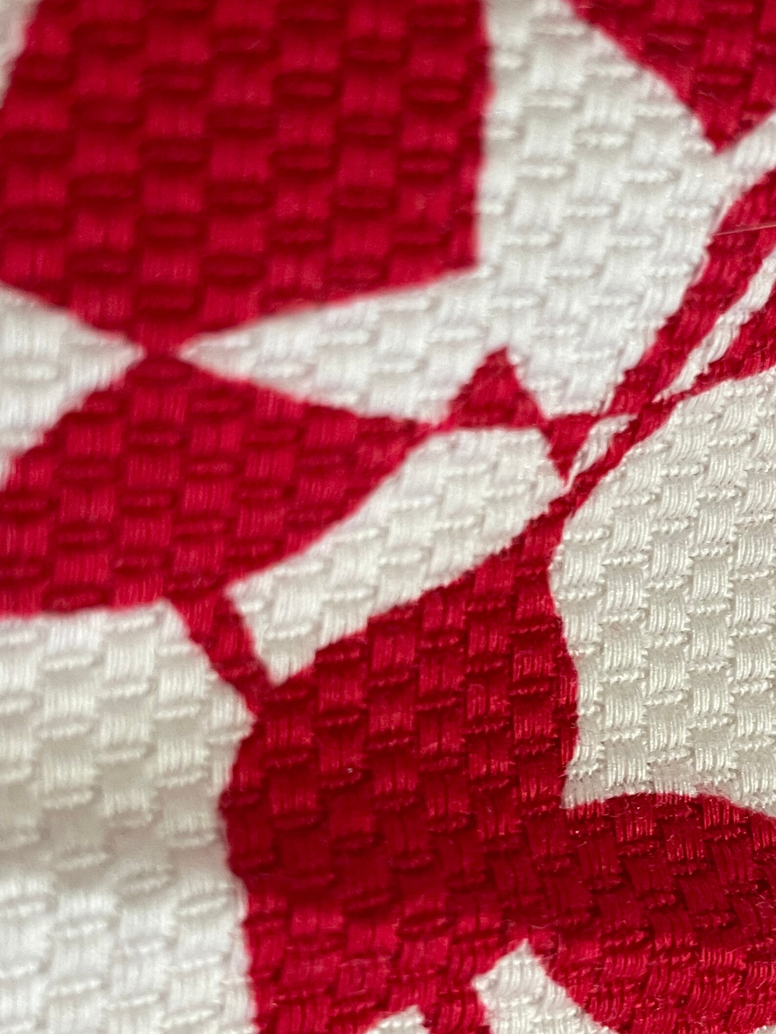 Red & White Leaf Pattern Fabric 172 Wide X 172 - Etsy UK