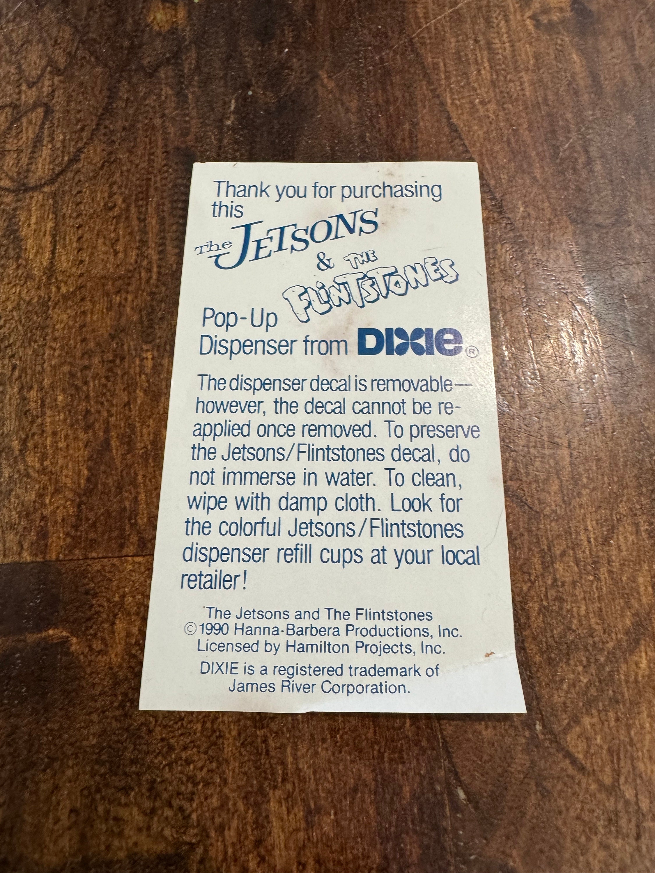 1990's Jetson's and Flintstones Dixie Cup Dispenser With Cups Never ...