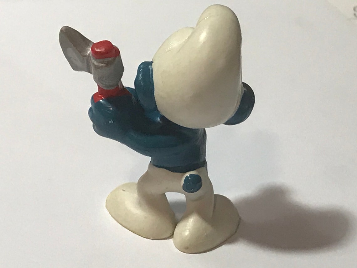 Smurf Woodcutter PVC Toy Figurine 1976 - Etsy