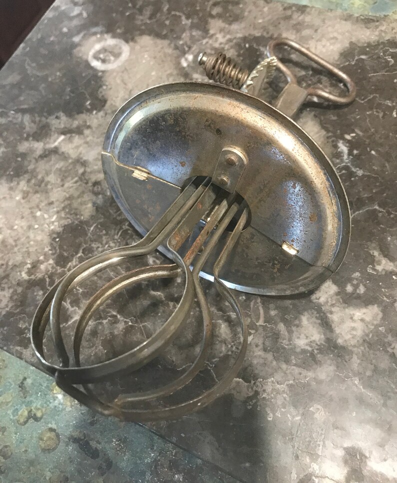 Vintage 1923 A & J Mixer Egg Beater With Spatter Guard - Etsy
